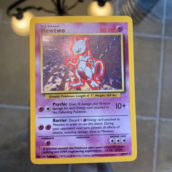 Pokemon | Toys | Mewtwo Holographic Pokmon Card | Poshmark